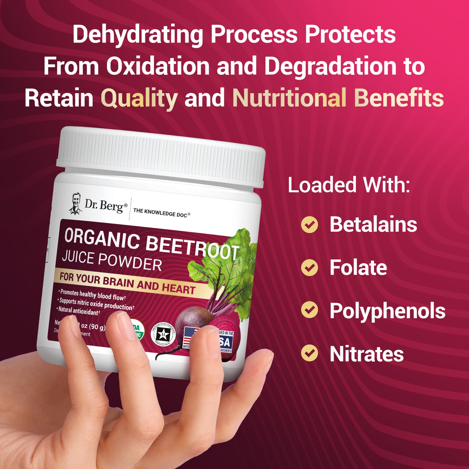 Organic Beetroot Juice Powder – Raw, Fresh, USDA Organic - 3.18 oz – Dr ...