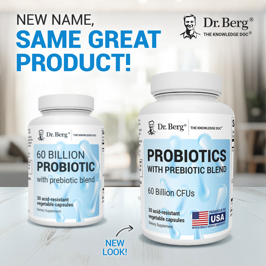 Probiotics with Prebiotic Blend – 30 Vegetable Capsules – Dr. Berg