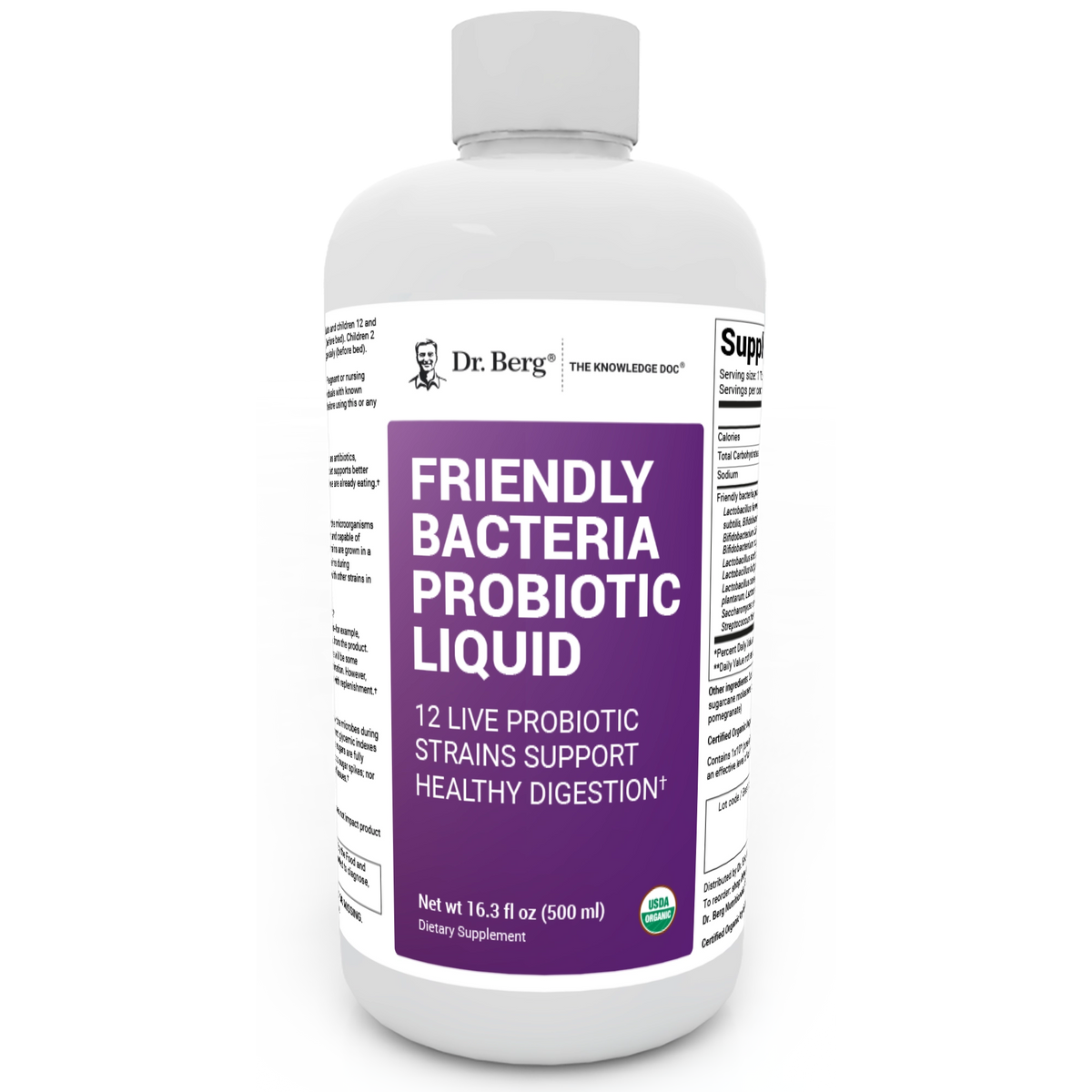 USDA Organic Probiotic Liquid with 12 Live Bacterial Strains – Dr. Berg