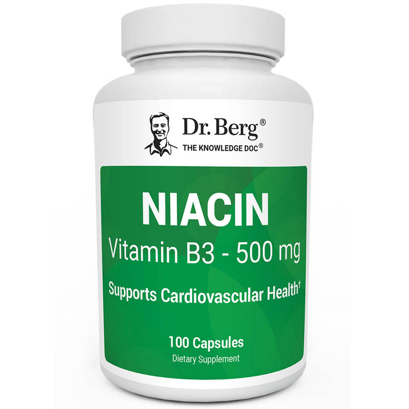 Niacin - 500 mg of Vitamin B3 - 100 Gelatin Capsules – Dr. Berg