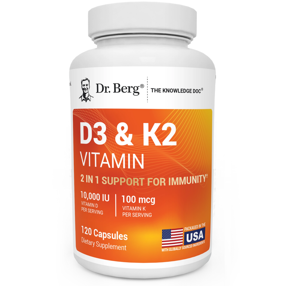 D3 & K2 Vitamins 5,000 IU & 10,000 IU – Dr. Berg