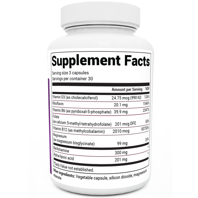 Nerve Support with Benfotiamine – 90 Capsules – Dr. Berg